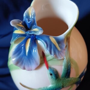 Franz Collection, Franz Porcelain, Franz Vase, Hummingbird Vase, Iris ...