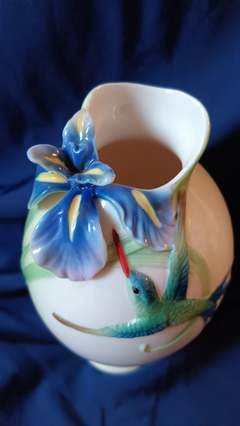 Franz Collection, Franz Porcelain, Franz Vase, Hummingbird Vase, Iris ...