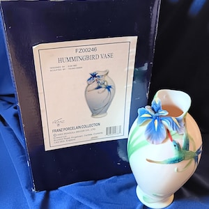 Franz Collection, Franz Porcelain, Franz Vase, Hummingbird Vase, Iris ...