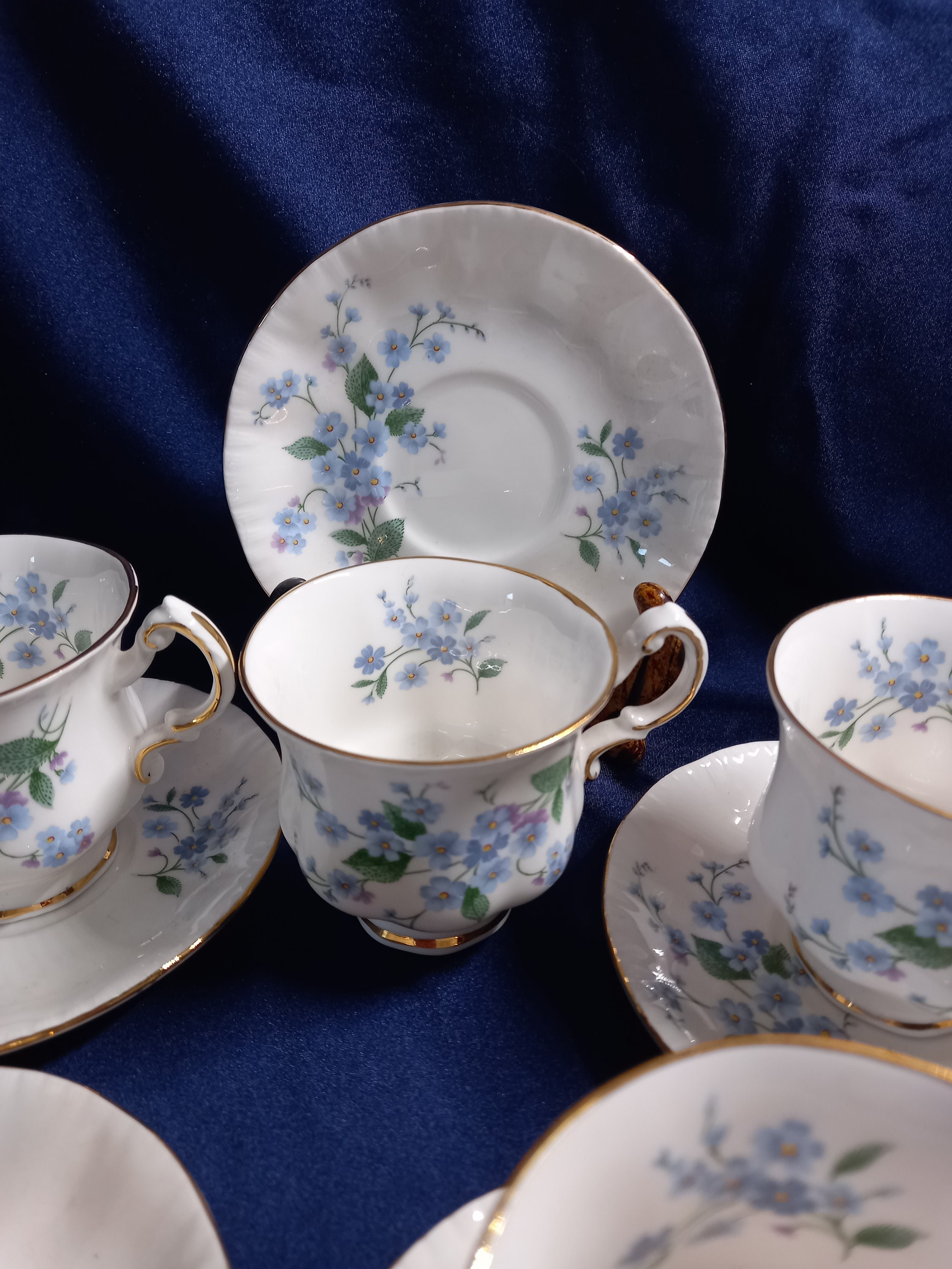 Vintage Coffee Set, Paragon Coffee Set, Demitasse Cups, Forget Me Not ...