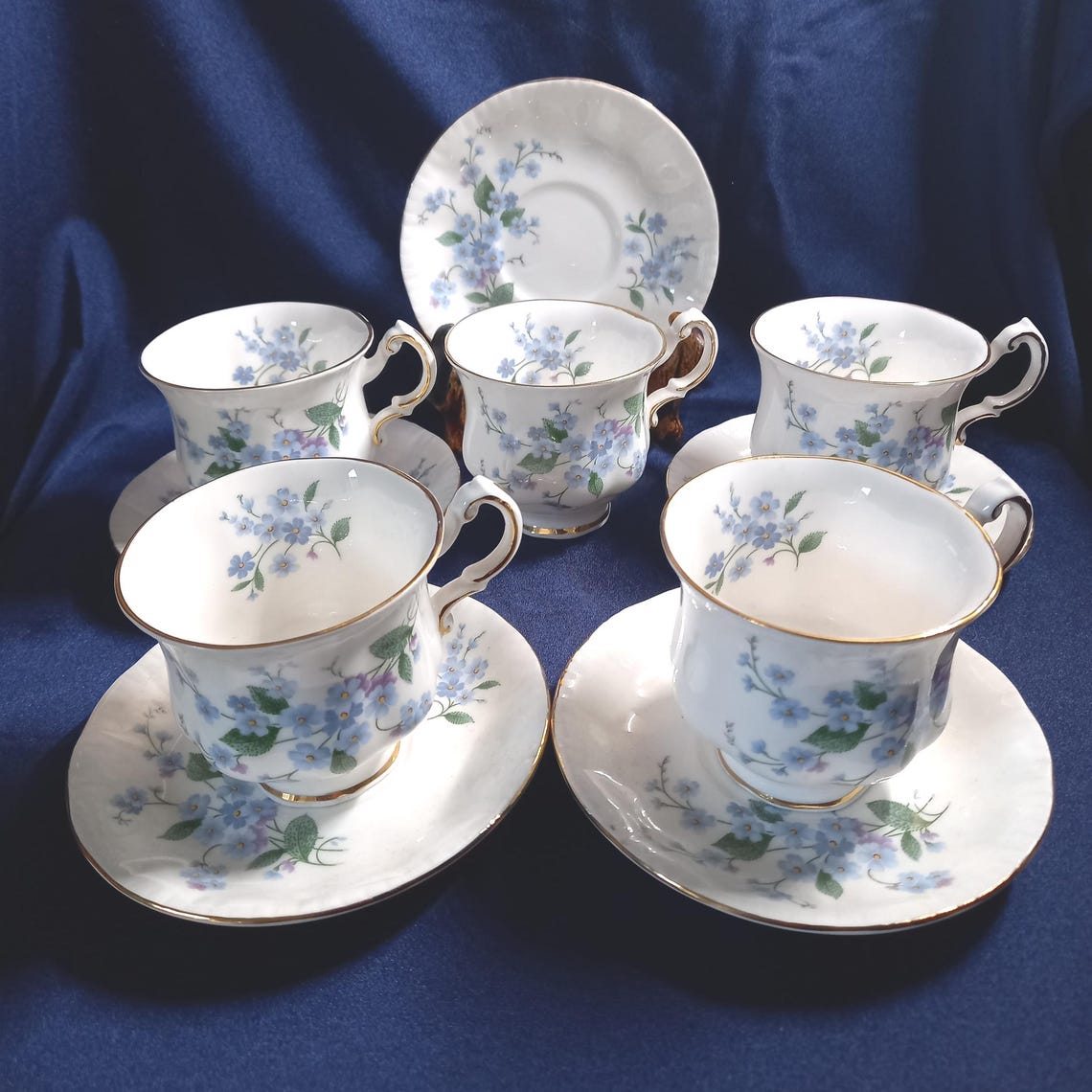 Vintage Coffee Set, Paragon Coffee Set, Demitasse Cups, Forget Me Not ...