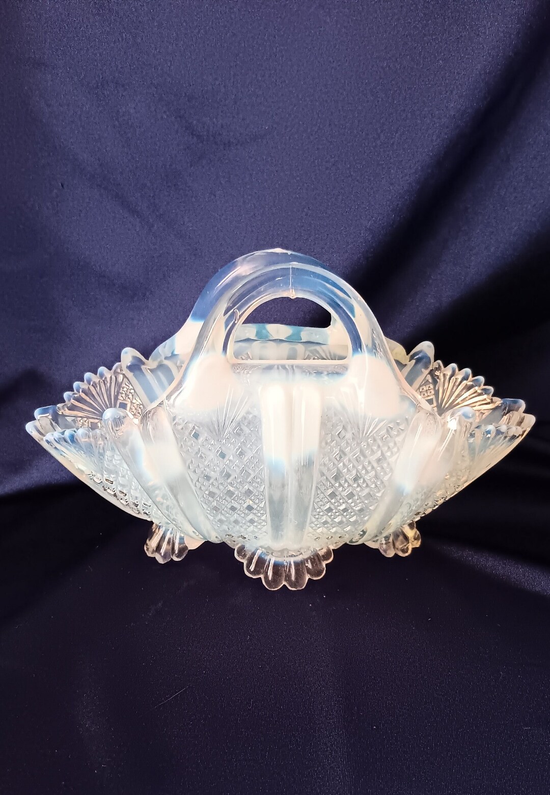 Antique Davidson Glass, Glass Basket, Davidson Pearline Glass, Davidson ...