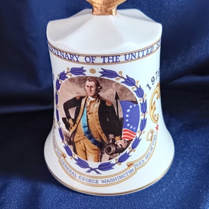 George Washington, Bone China Bell, Washington Bell, Bi-centennial Bell ...