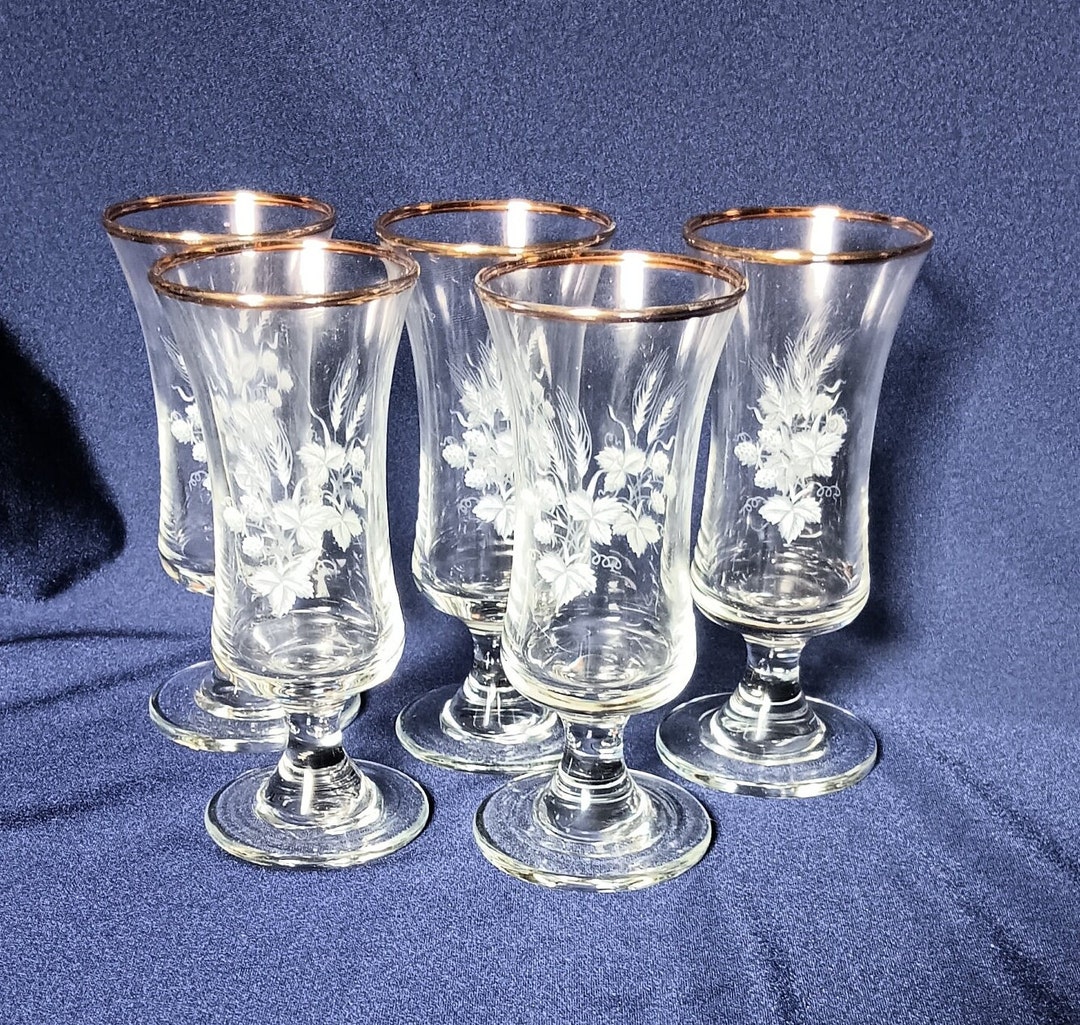 Sherry Glasses, Mid Century Glasses, Wild Strawberry, Decorated Glasses ...