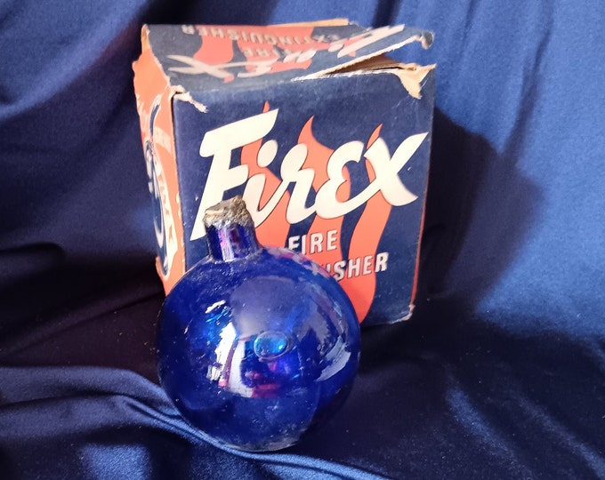 Blue Glass Fire Extinguisher, Firex Fire Extinguisher, WW2, Home Front ...