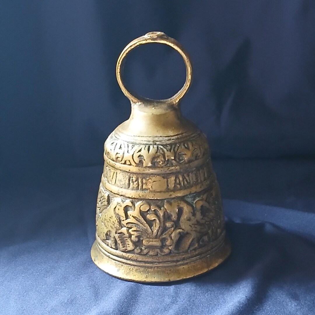 Large Brass Bell, Monastery Bell, Sanctuary Bell, Qui Me Tangit, Latin ...