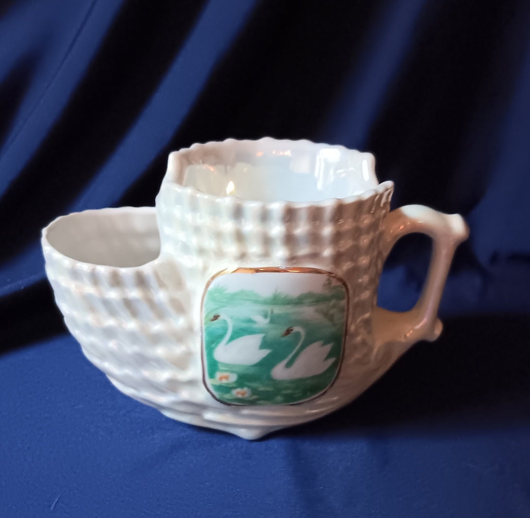 Antique Shaving Mug, Shaving Scuttle, Lustre Mug, Lustre Cup, Bathroom ...