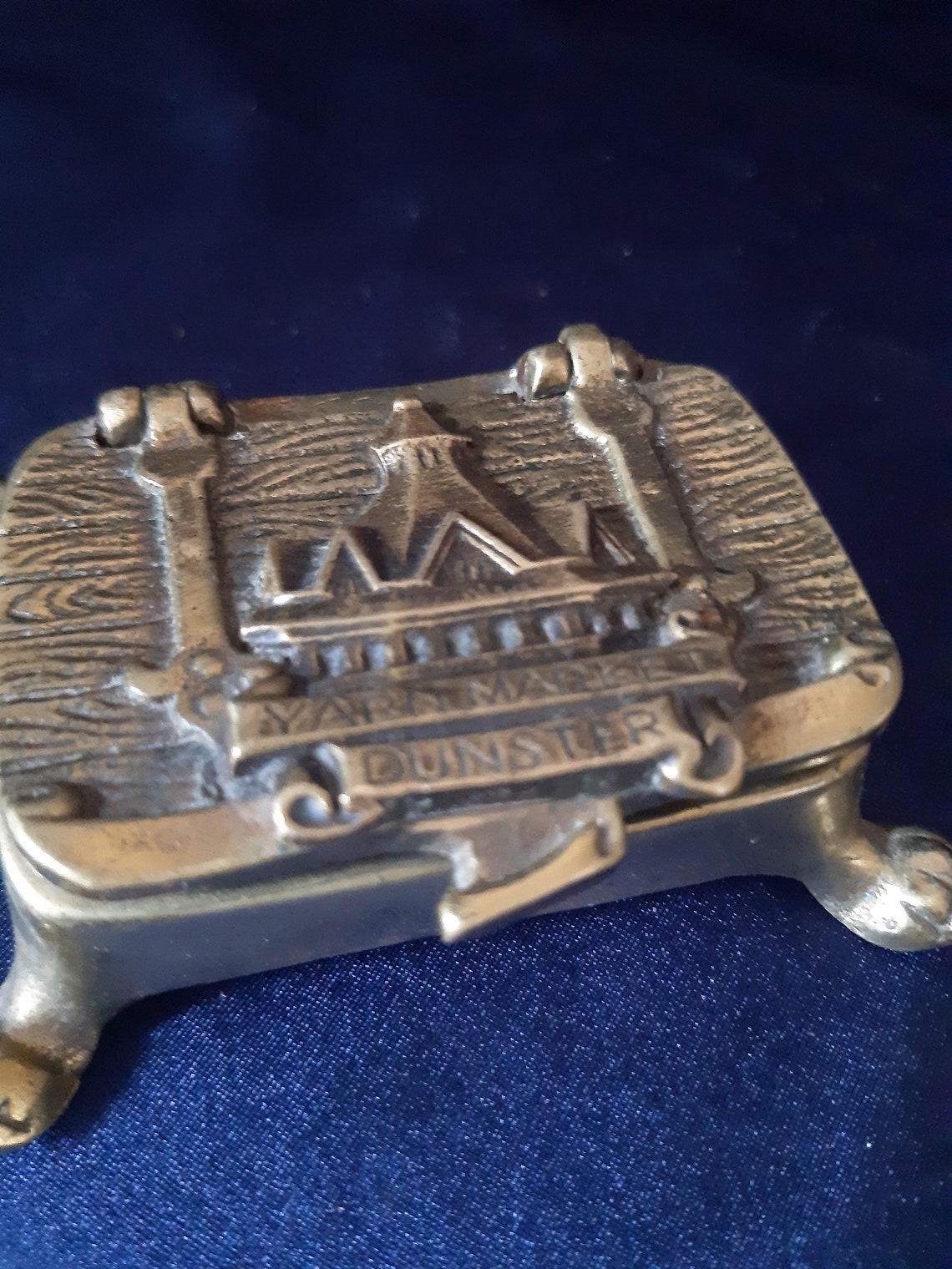 Stamp Box Stamp Holder Brass Stamp Box Desk Accessories - Etsy