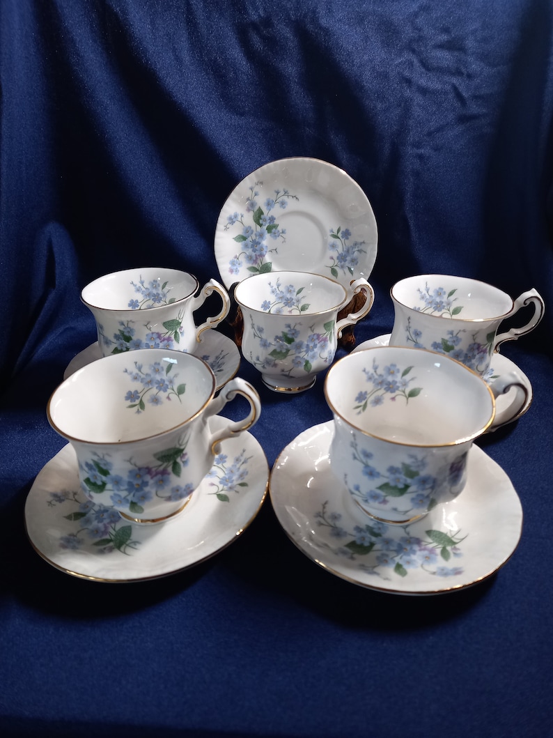 Vintage Coffee Set, Paragon Coffee Set, Demitasse Cups, Forget Me Not ...