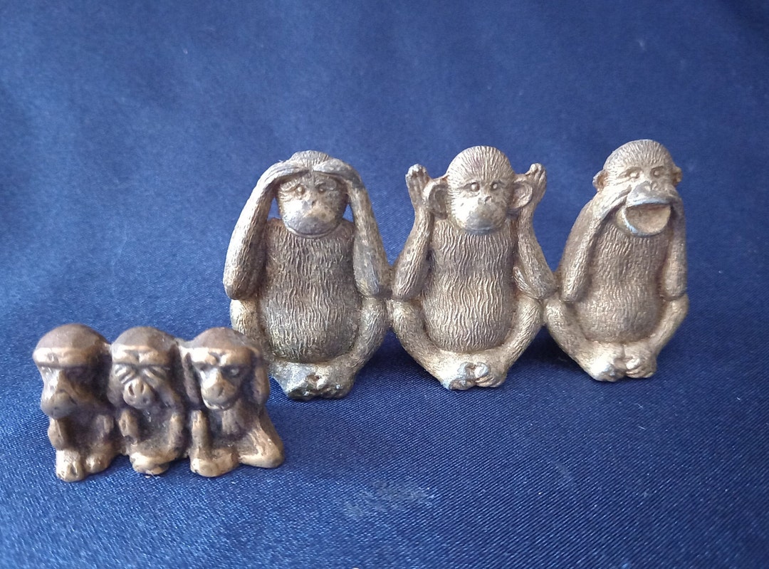 3 Brass Monkeys 3 Wise Monkeys Vintage Brass Monkeys See No - Etsy