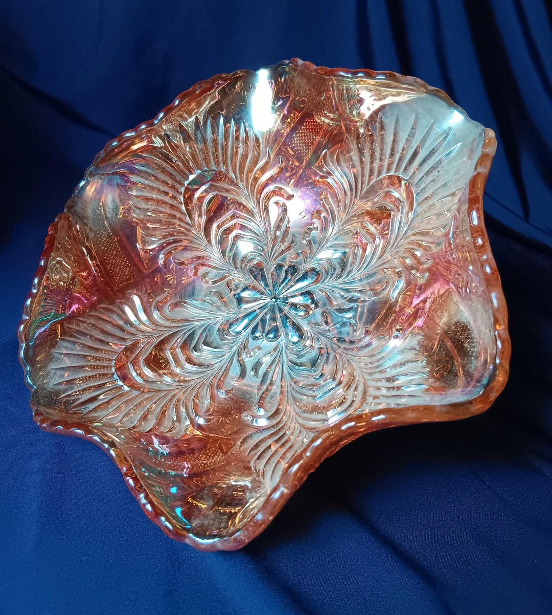 Carnival Glass, Marigold Galss, Lustre Glass, Vintage Glass Dish ...