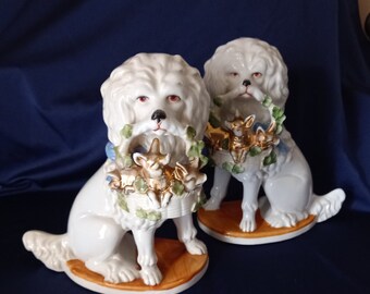 Ceramicantique Porcelain Dogs - Etsy