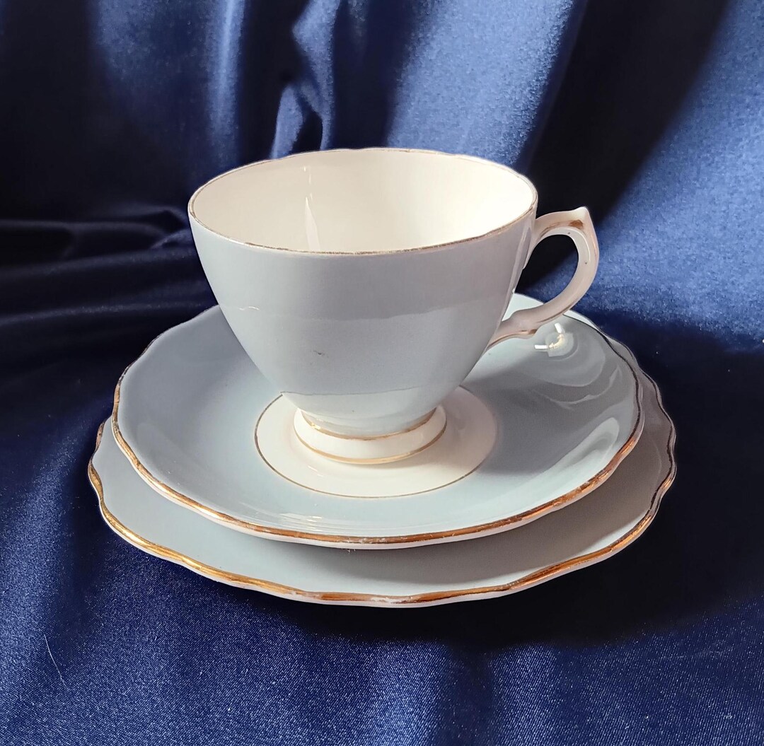 Vintage Trio, Colclough Trio, Tea Trio, Colclough Harlequin, Harlequin ...