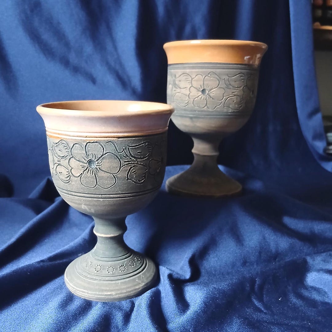 Savvas Pottery, Pathos Cyprus, Savvas Pottery Goblets, Earthenware ...