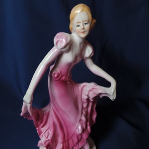 Art Deco Dancing Lady, Art Deco Figurine, Porcelain Lady, Art Deco Lady ...