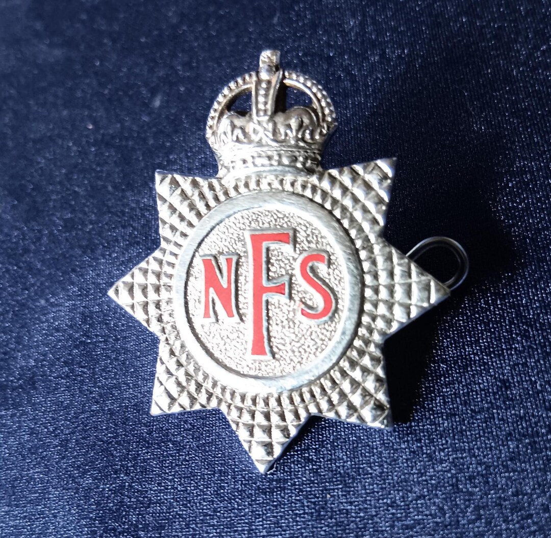 National Fire Service, Vintage Badge, Vintage Cap Badge, Insignia ...