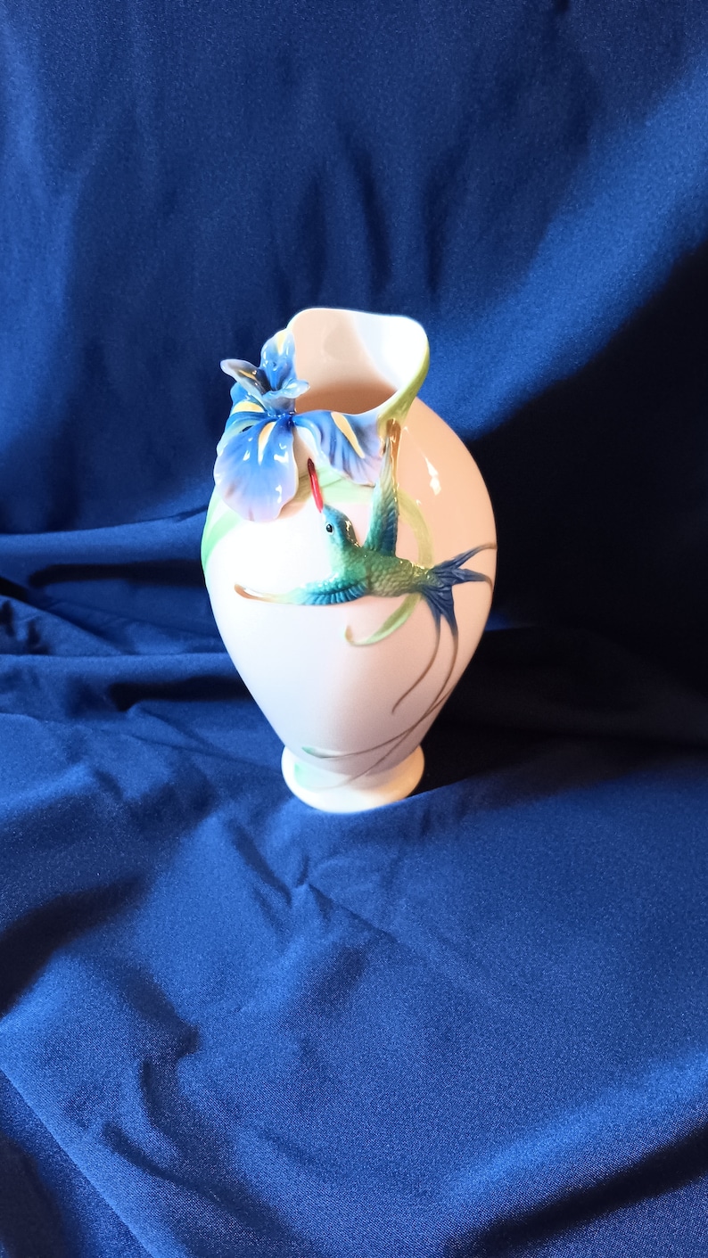 Franz Collection, Franz Porcelain, Franz Vase, Hummingbird Vase, Iris ...
