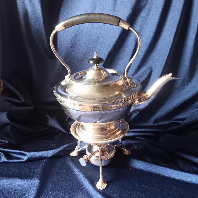 Antique Spirit Kettle Silver - Etsy UK