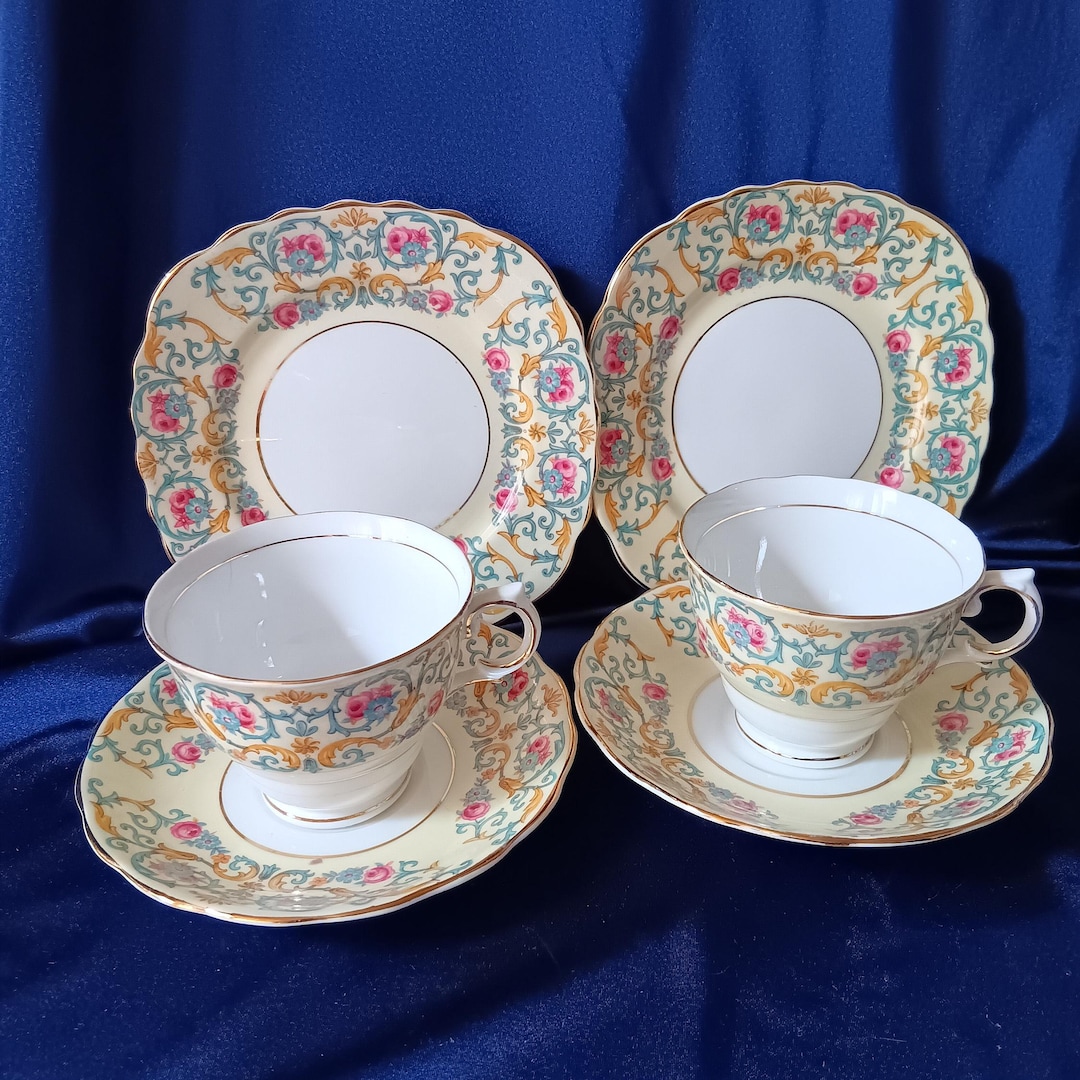 Vintage Trio, Vintage Tea Cups, Tea for Two, Vintage Colclough ...