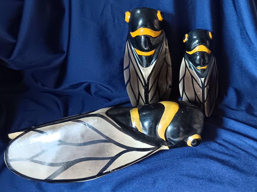 Cicada Wall Pockets, Ceramic Cicada, Continental Wall Pockets, Wall ...