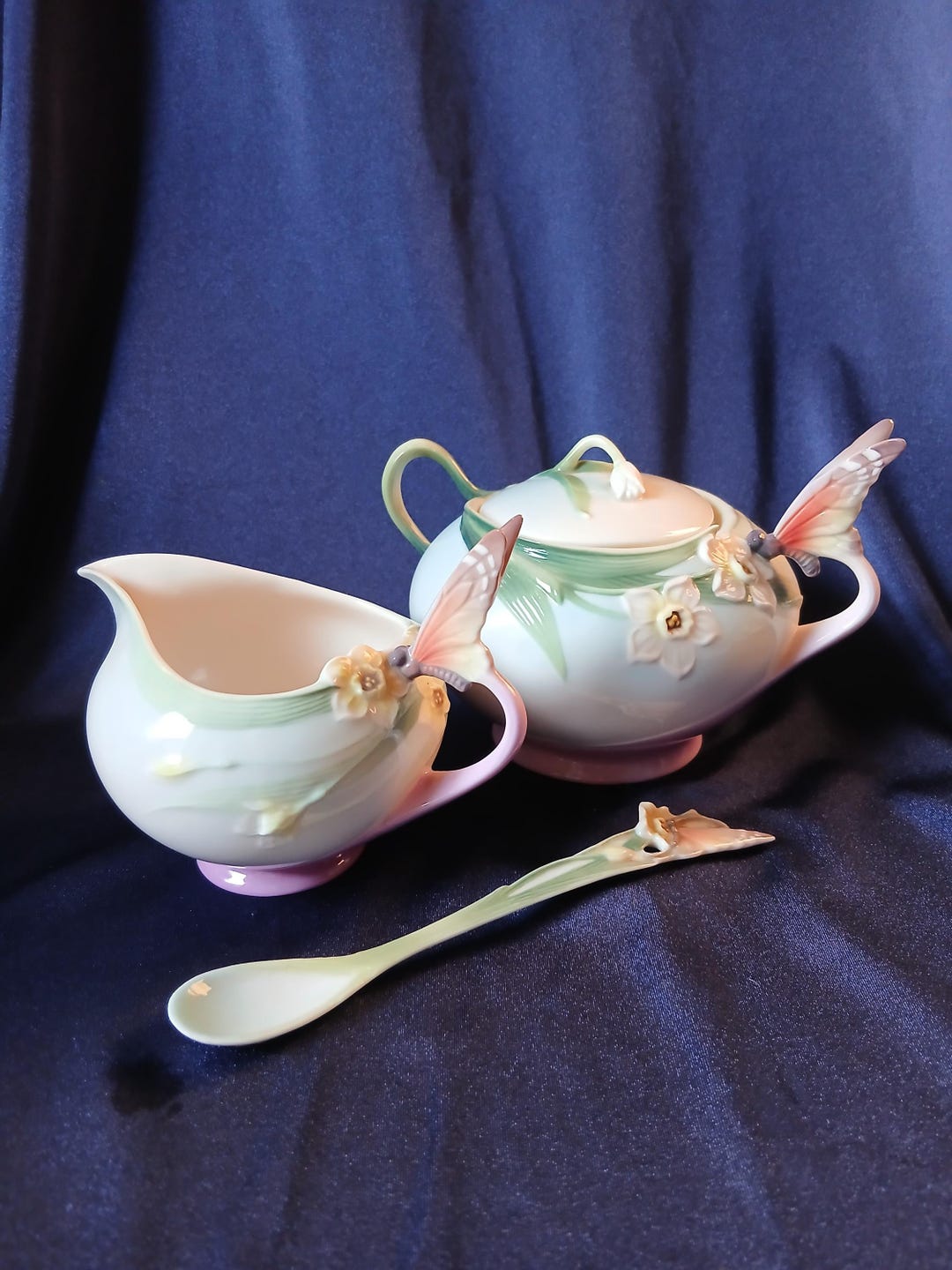 Franz Porcelain, Franz Butterfly, Papillon, Franz Milk Jug and Sugar ...