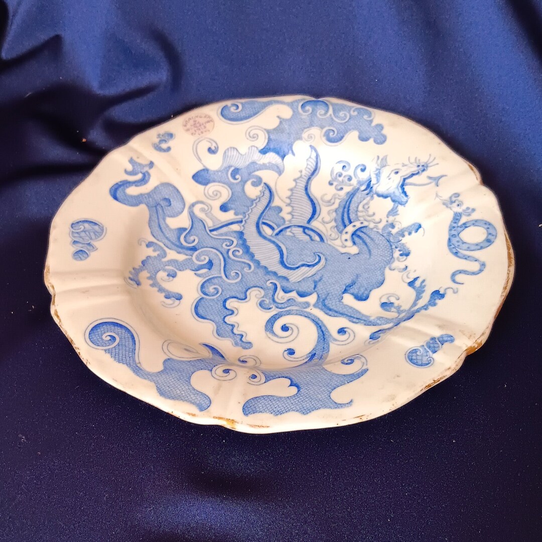 Antique Worcester Plate, Worcester Dragon Plate, Grainger, Lee & Co ...