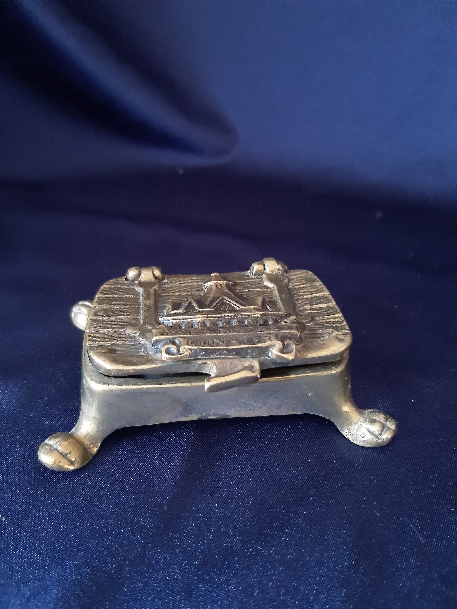 Stamp Box Stamp Holder Brass Stamp Box Desk Accessories - Etsy