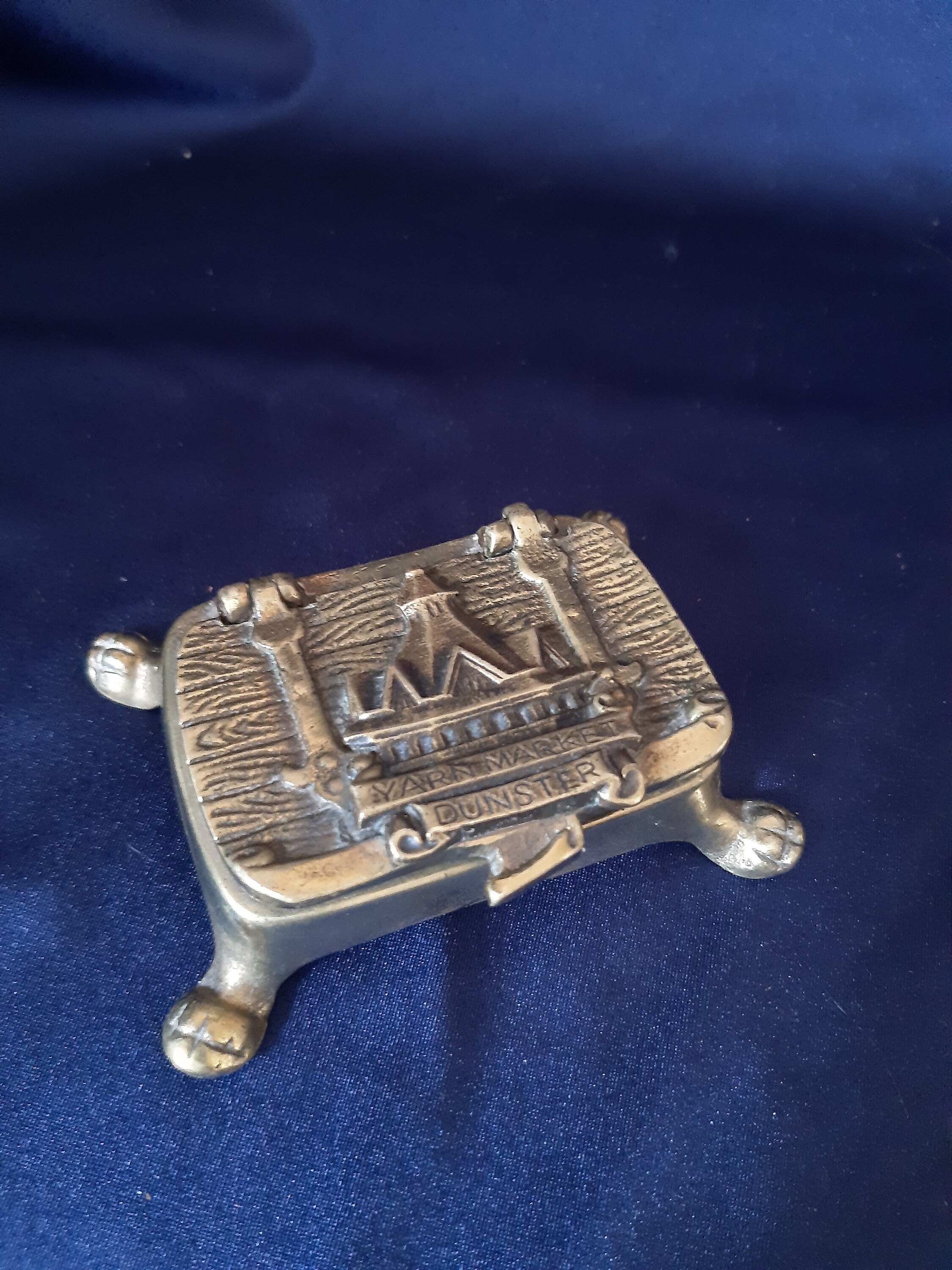 Stamp Box Stamp Holder Brass Stamp Box Desk Accessories - Etsy