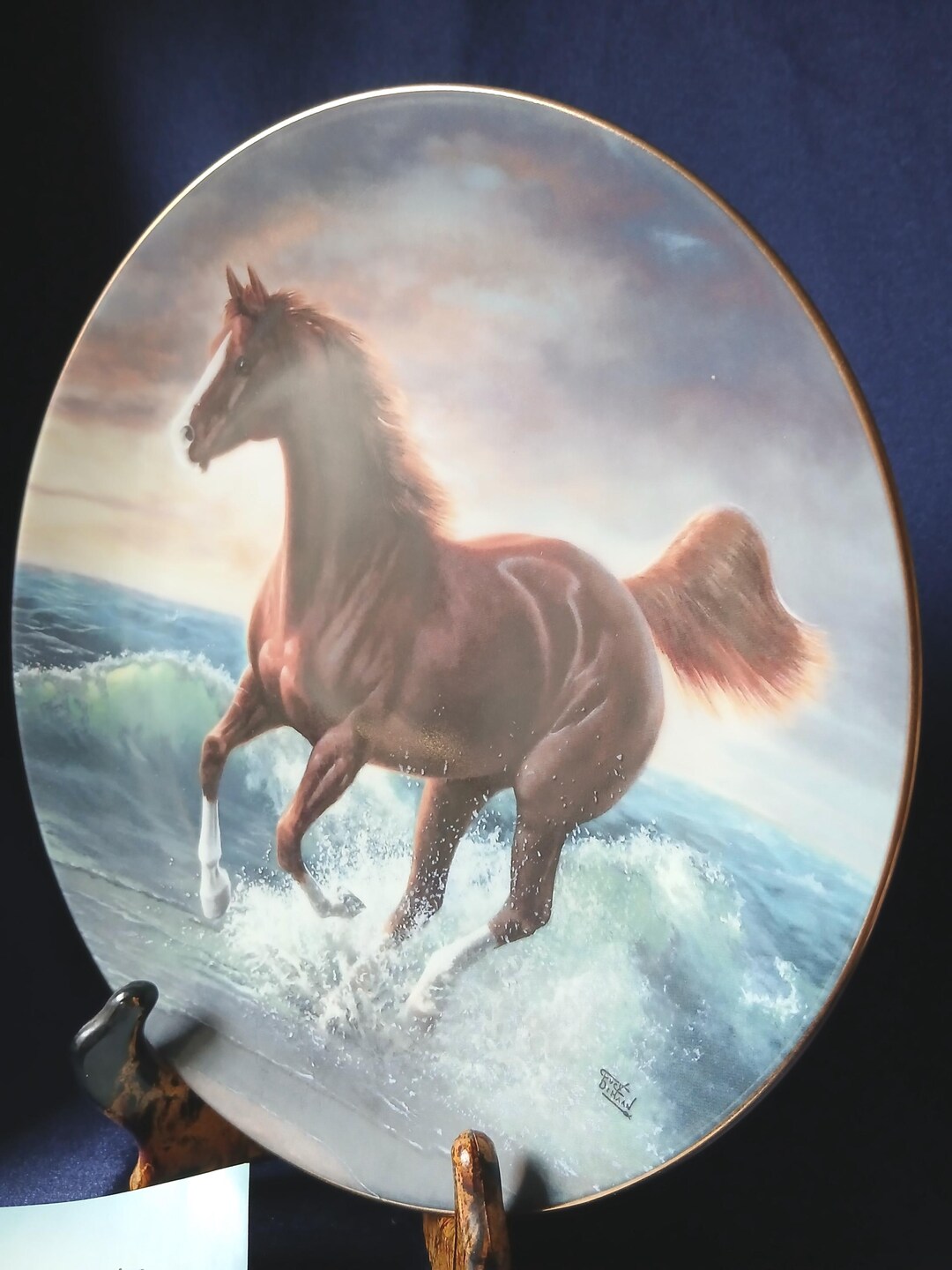 Horse Plate, Hamilton Collection, Unbridled Spirit, Surf Dancer, Chuck ...