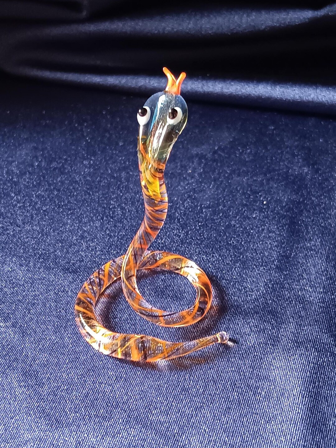 Glass Snake, Miniature Snake, Murano Glass, Art Glass, Collectible ...
