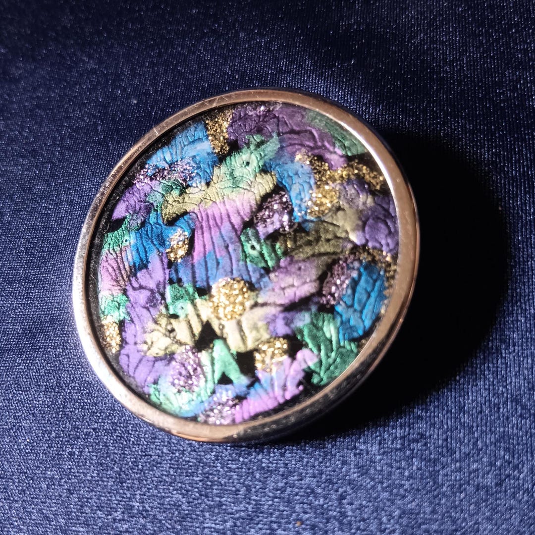 Vintage Brooch, Uhlig Brooch, German Designer Brooch, Silk Brooch ...