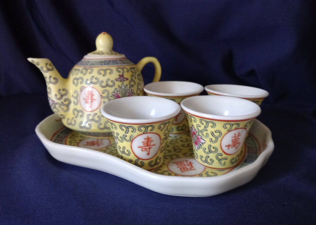 Chinese Tea Set, Miniature Tea Set, Famille Jaune, Chinese Tea Pot ...