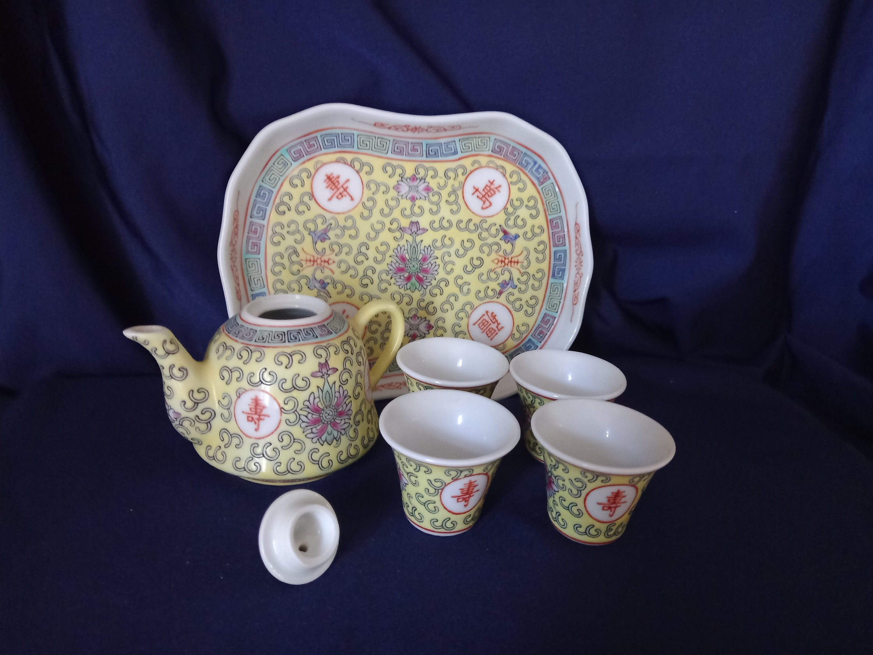 Chinese Tea Set Miniature Tea Set Famille Jaune Chinese Tea | Etsy
