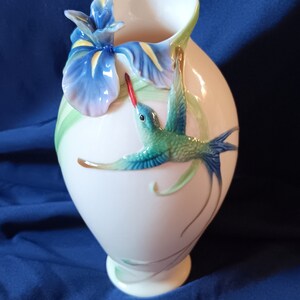 Franz Collection, Franz Porcelain, Franz Vase, Hummingbird Vase, Iris ...