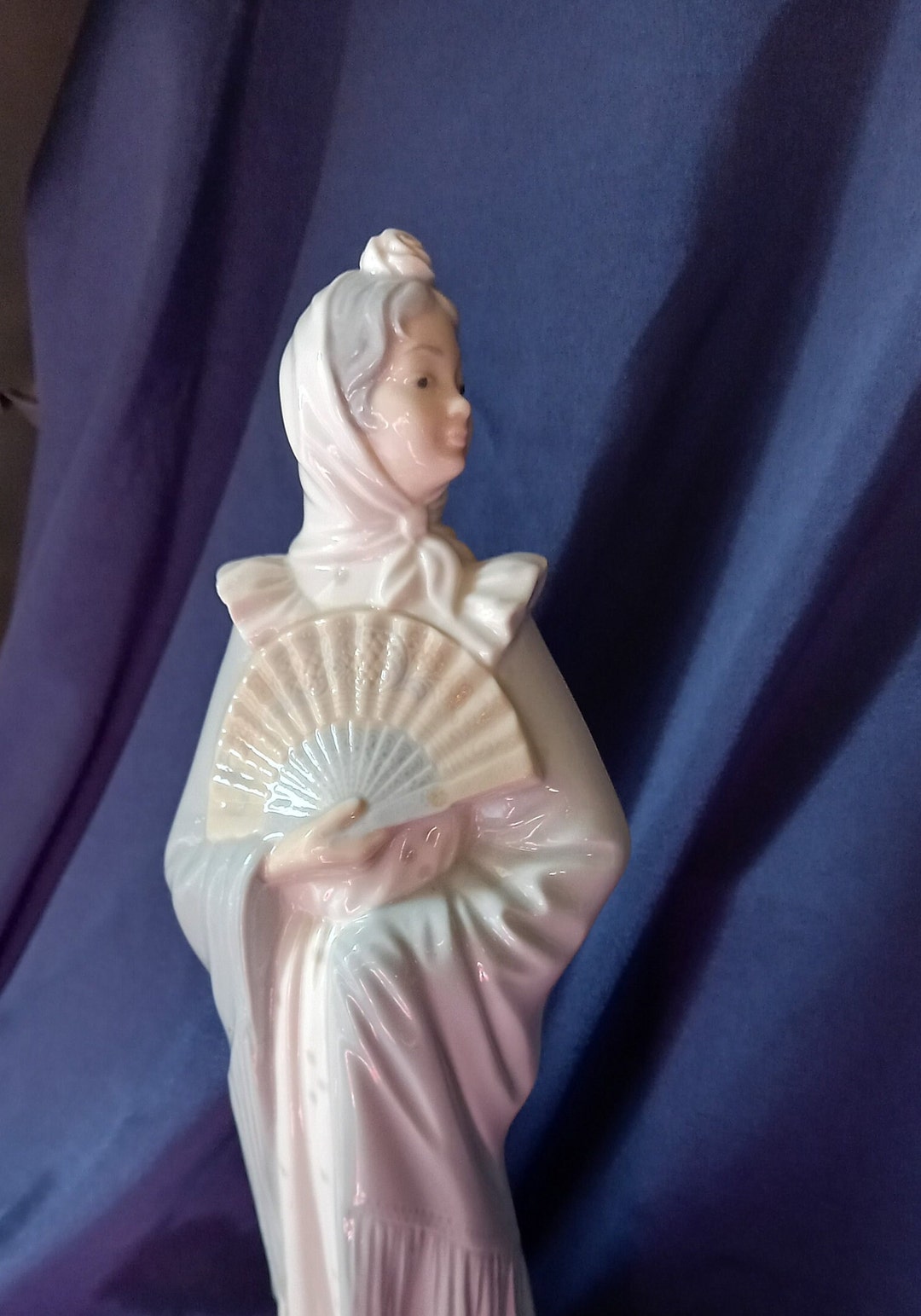 Nao Lladro, Lady With Fan, Nao Lady, Spanish Lady Figurine, Nao ...