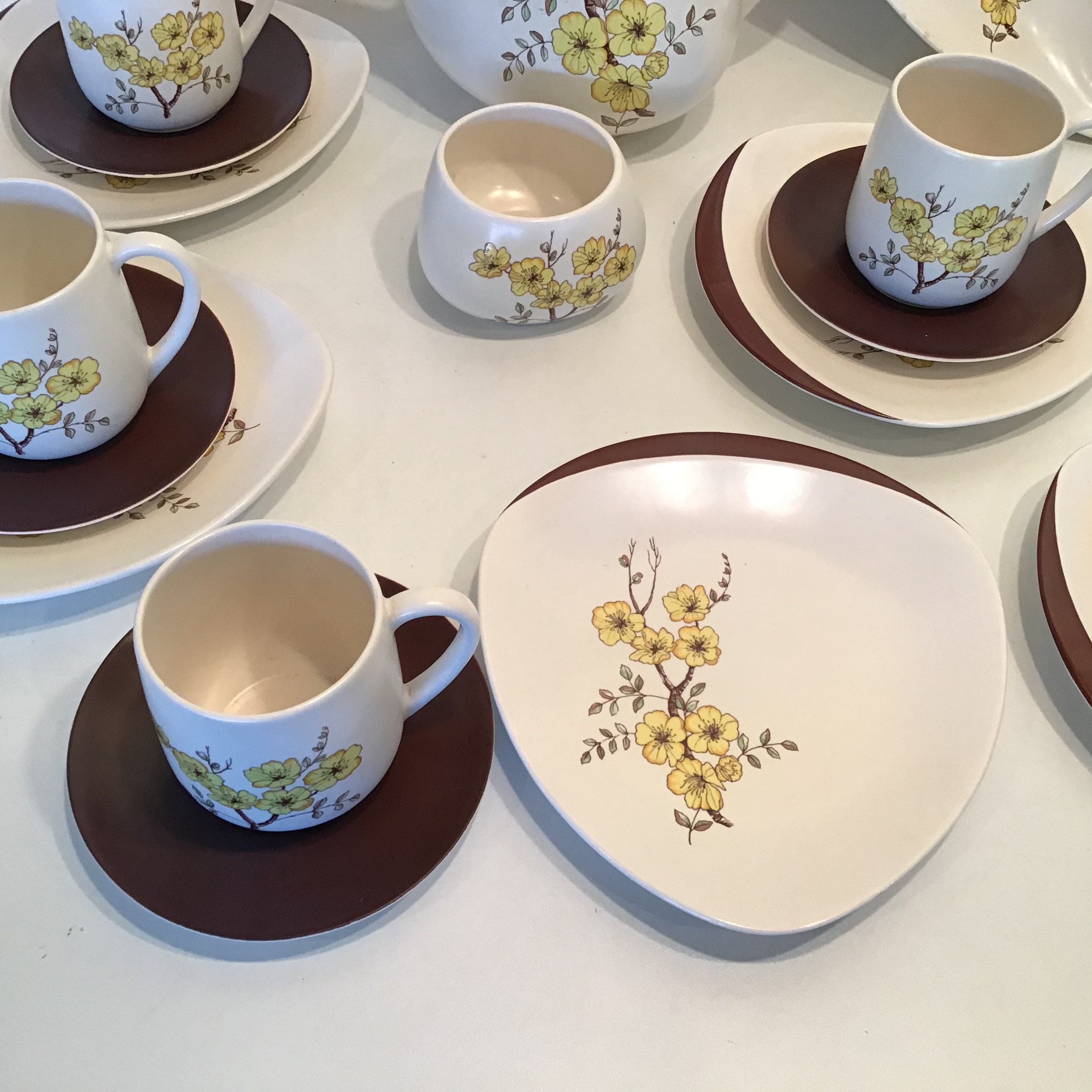 A Vintage Carlton Ware mimosa Tea Set - Etsy