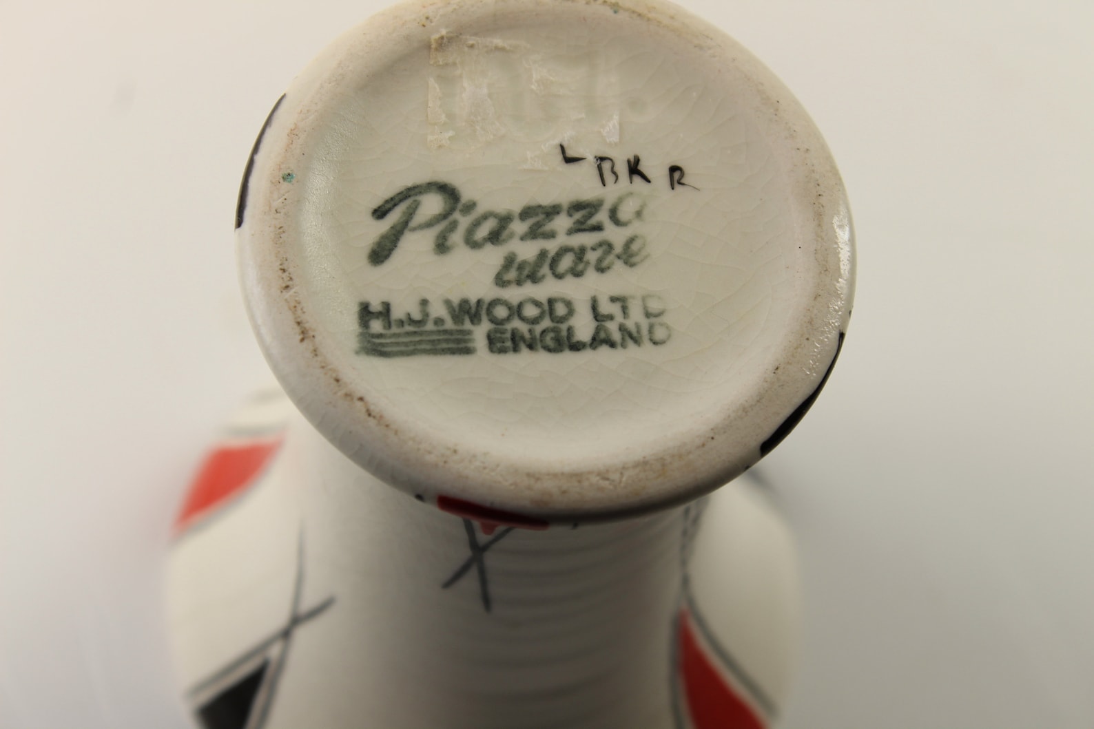 A 1950's H J Wood Ltd Piazza pattern small vase | Etsy