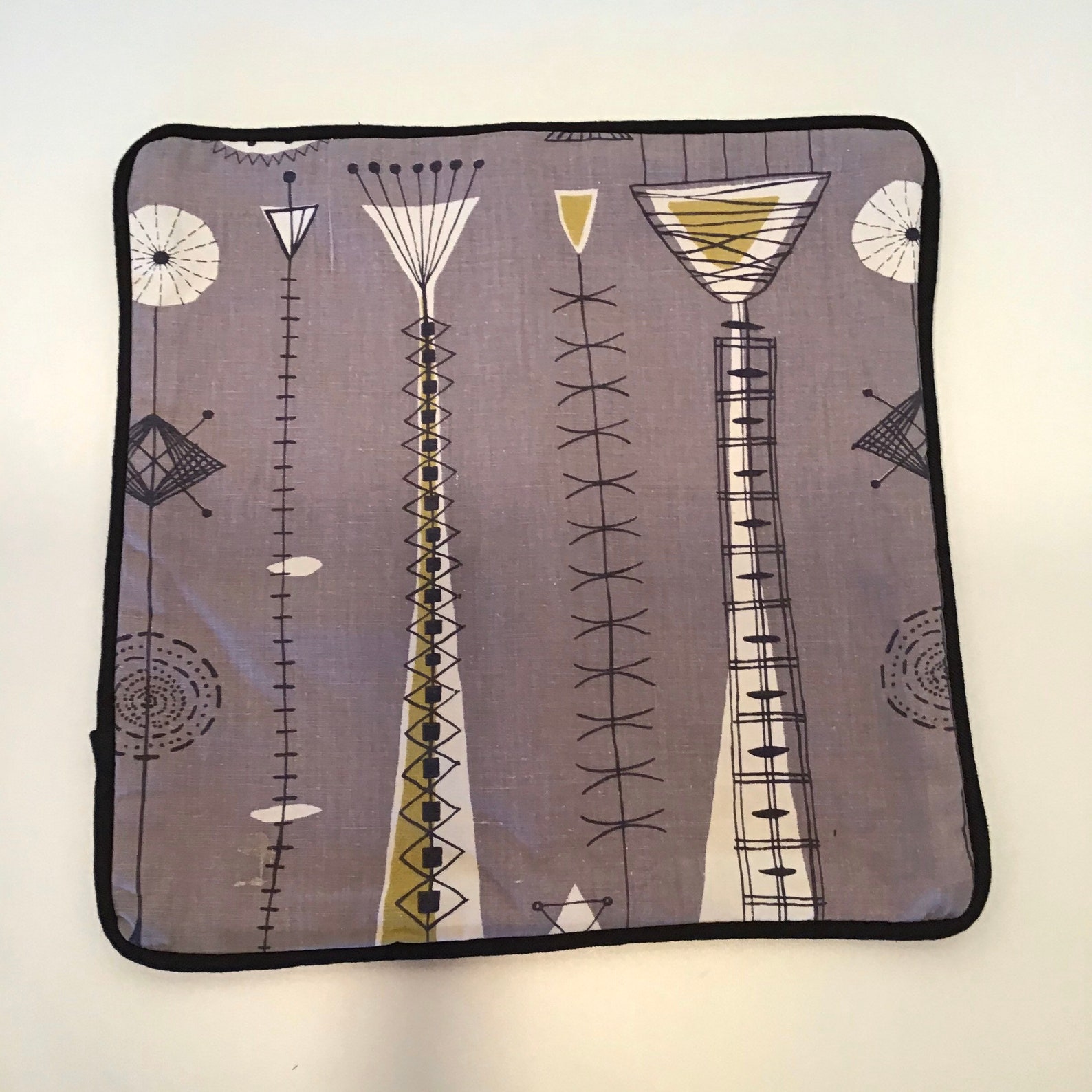 David Parsons 1955 Design ‘kite Strings’ Vintage Fabric Handmade ...