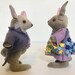 A Traditional Hand-made Female and Male Velvet Rabbit Lord Percival ...