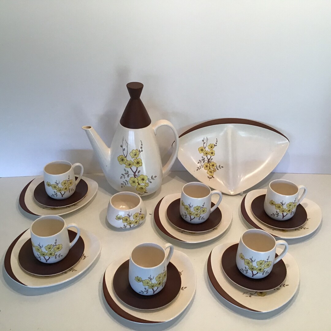 A Vintage Carlton Ware mimosa Tea Set - Etsy