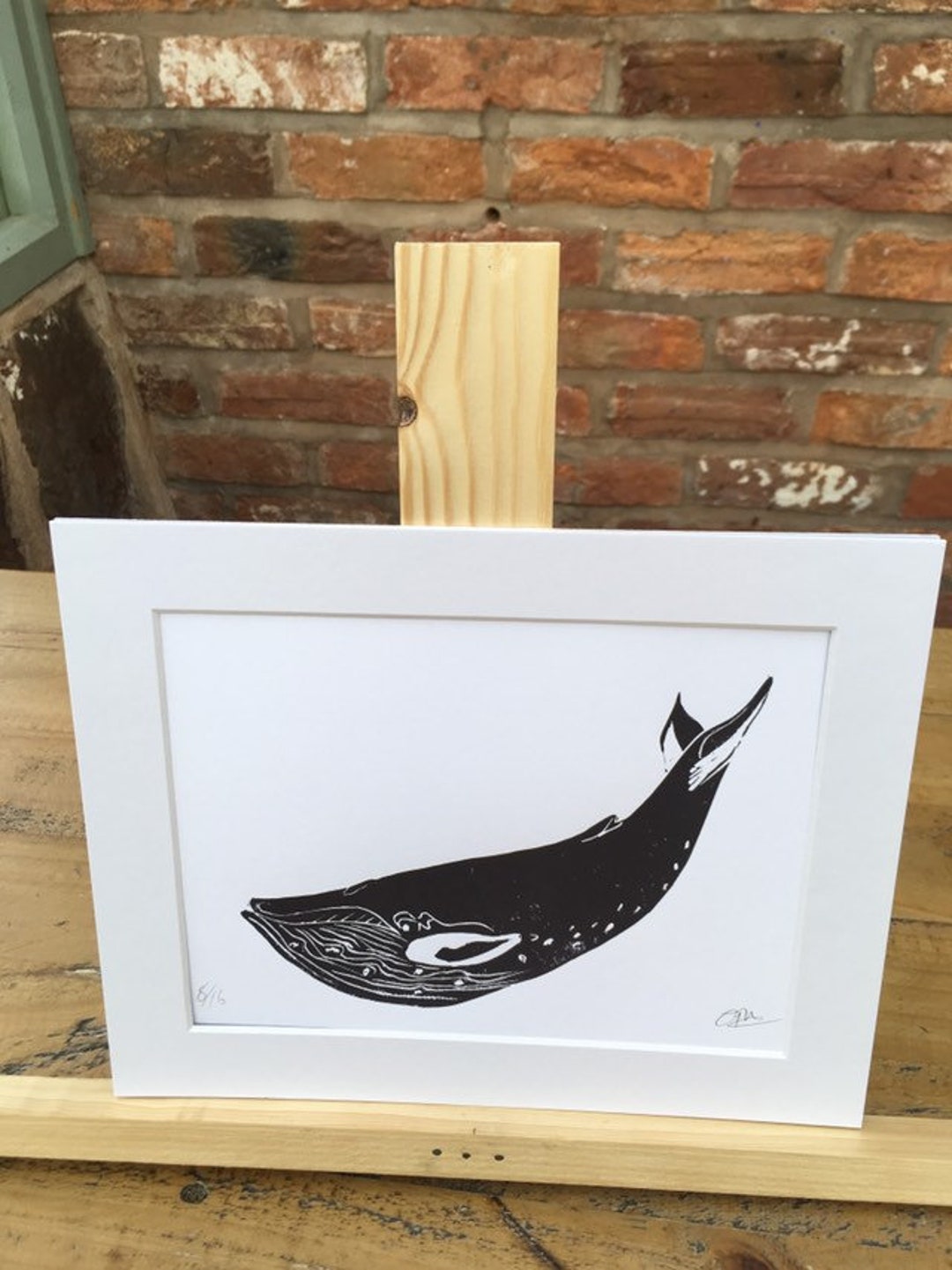 Blue Whale Limited Edition Lino Print - Etsy