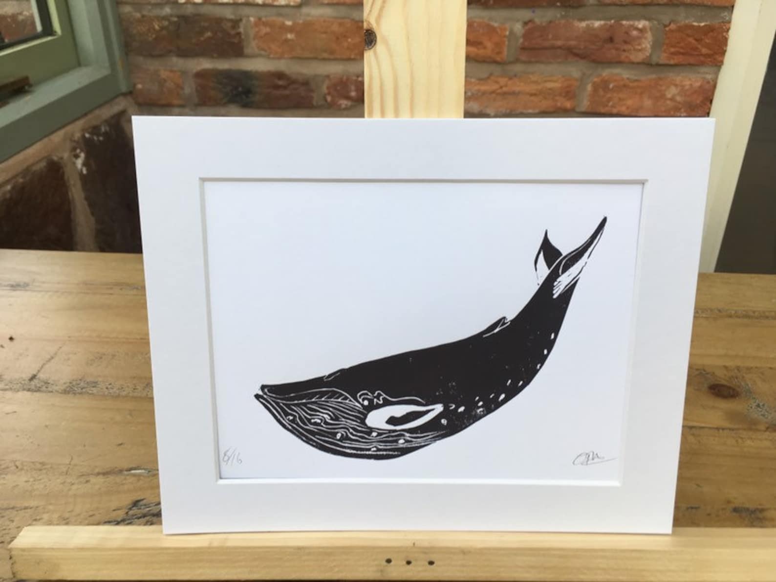 Blue Whale Limited Edition Lino Print - Etsy