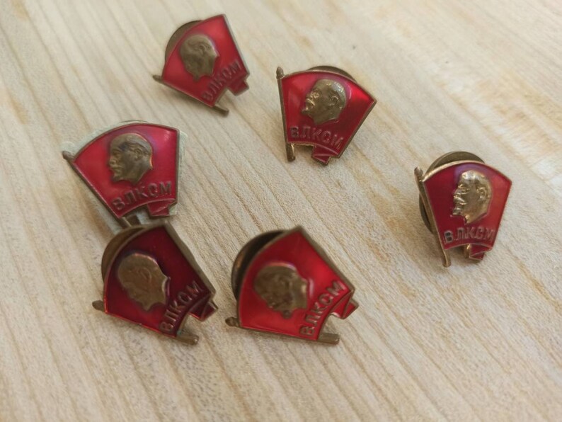Soviet Badge Vladimir Lenin USSR Lenin Pin Badge Komsomol - Etsy