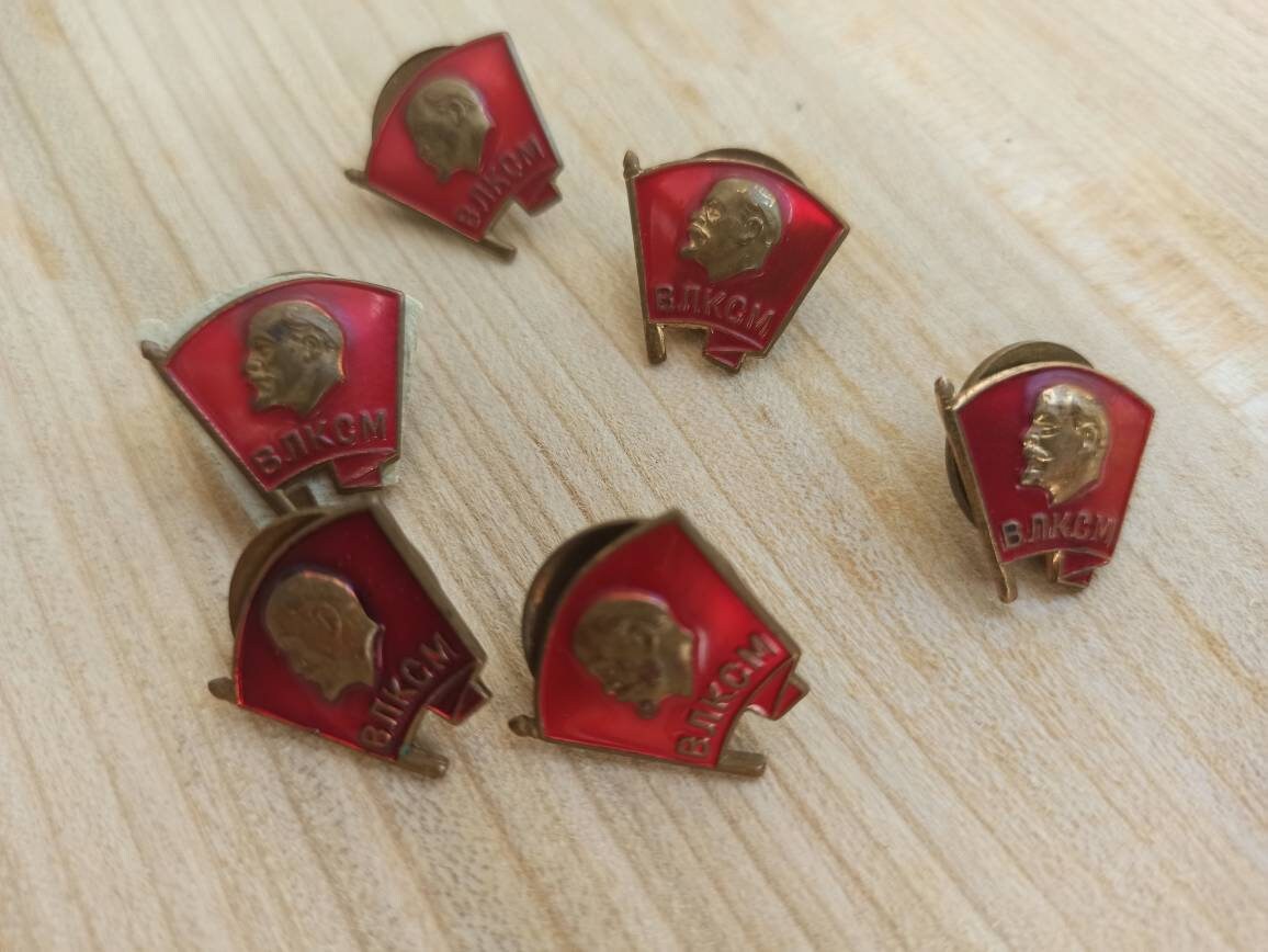 Soviet Badge Vladimir Lenin USSR Lenin Pin Badge Komsomol - Etsy