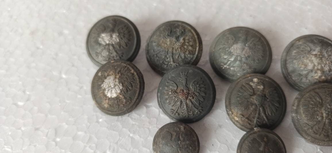 Original Polish Buttons Polish Army Uniform Military Buttons | Etsy