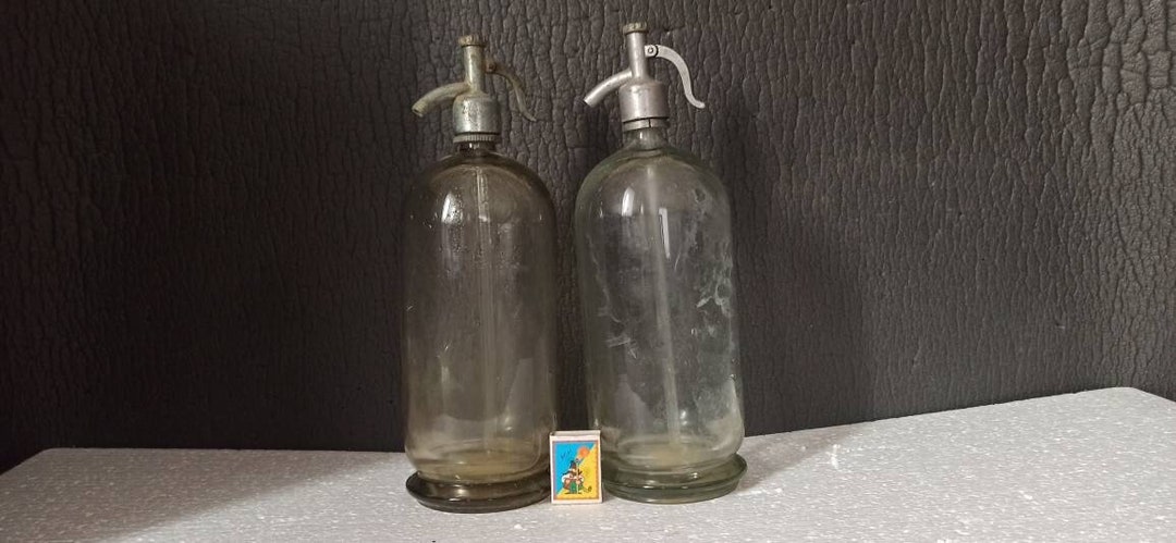Vintage Soviet Soda Syphon Retro Seltzer Bottle Antique Glass Soda ...