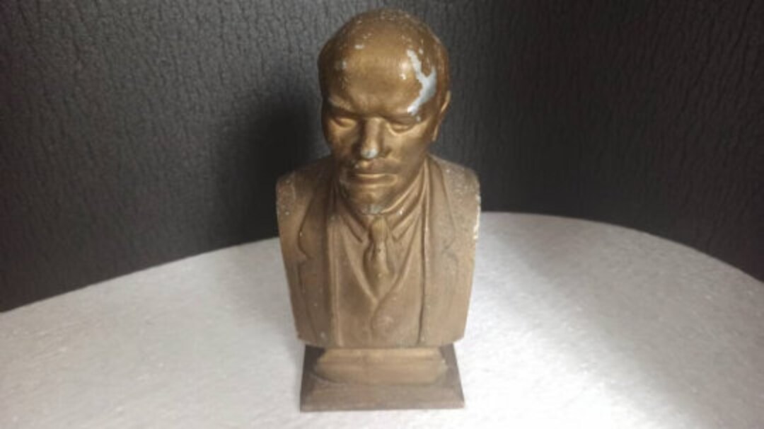 LARGE Bust of Lenin Soviet Table Decor Communist Propaganda memorable ...