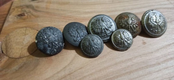 Original buttons of pre-war Poland Authentic pre-war artifacts Original ...