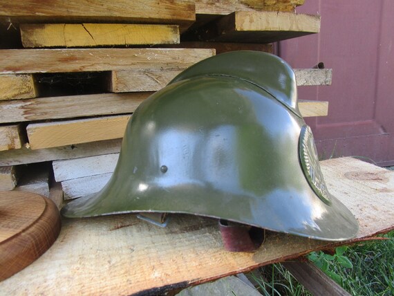 Vintage Firefighter Helmet-Soviet Metal Fire Helmet-V… - Gem