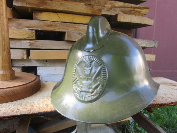 Vintage Firefighter Helmet-Soviet Metal Fire Helmet-V… - Gem